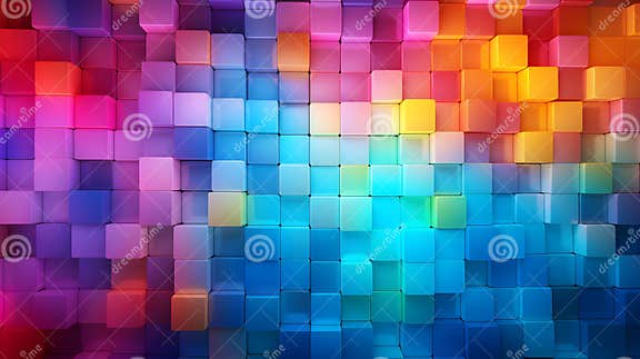 Grid Texture in Multicolor Colors. Futuristic Background Stock ...