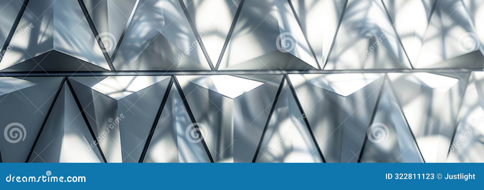 A Grid of Triangular Shadows Overlapping and Forming an Optical ...