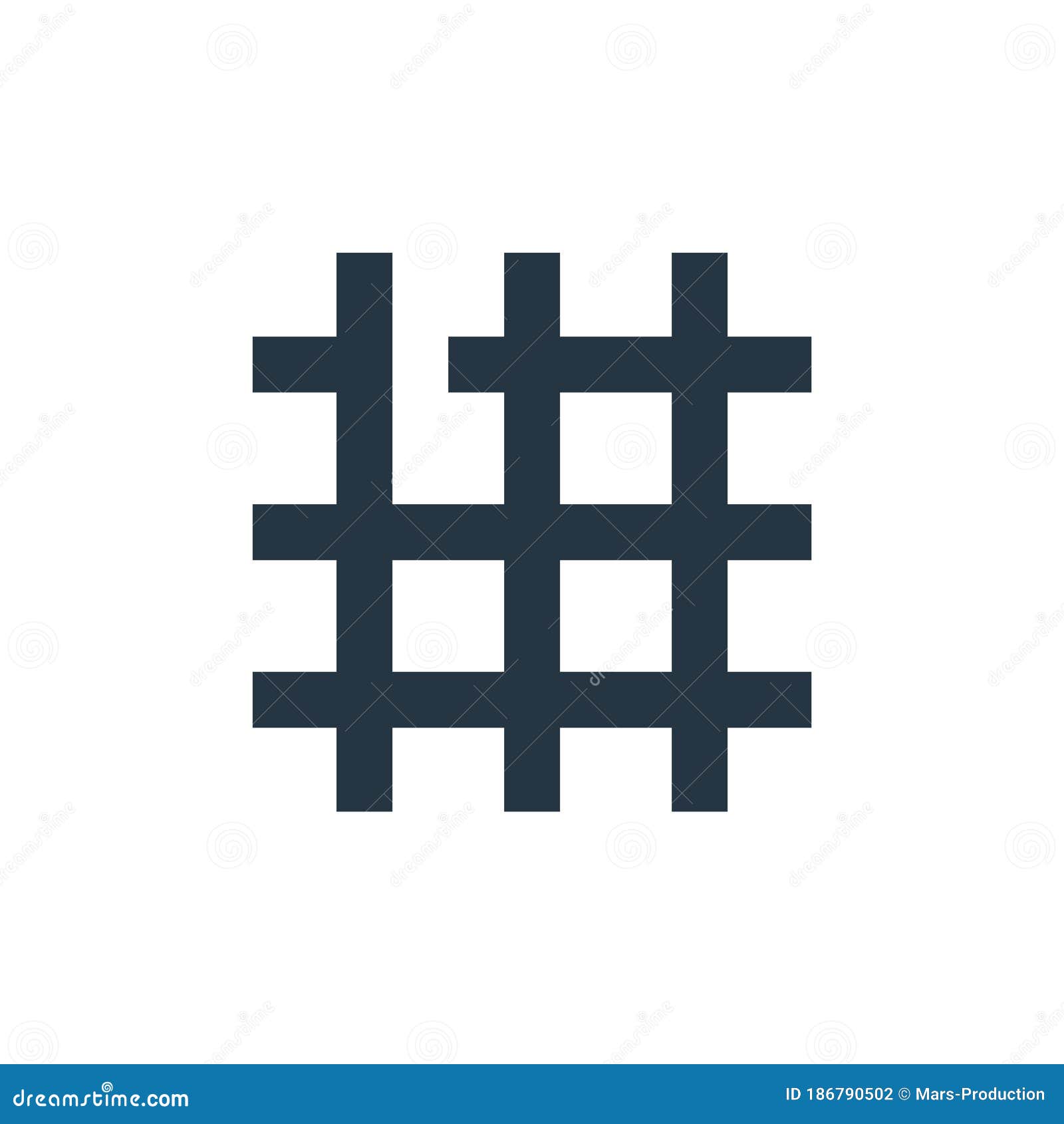 Grid Vector Icon. Grid Editable Stroke. Grid Linear Symbol for Use on ...