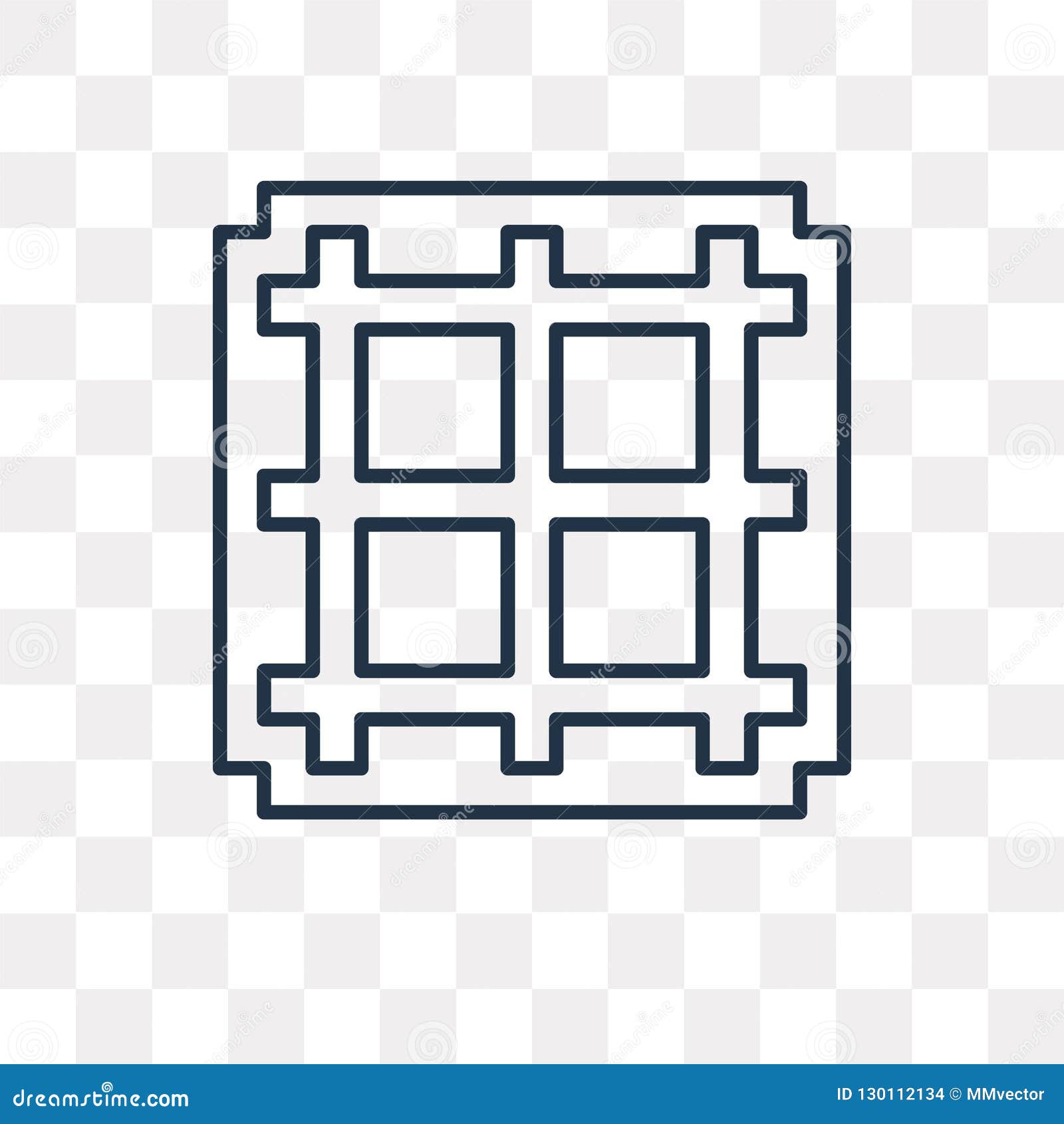 Grid Vector Icon Isolated on Transparent Background, Linear Grid Stock ...