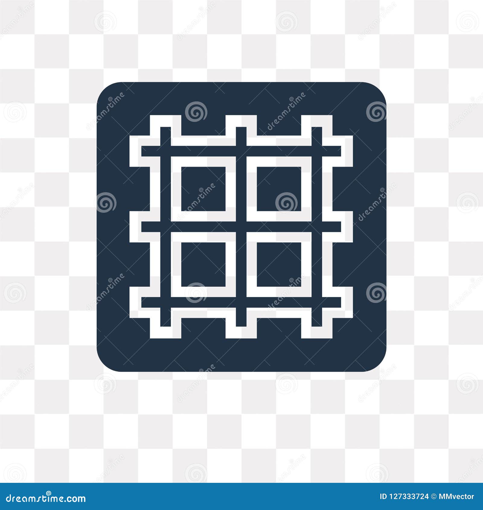 Grid Vector Icon Isolated on Transparent Background, Grid Trans Stock ...