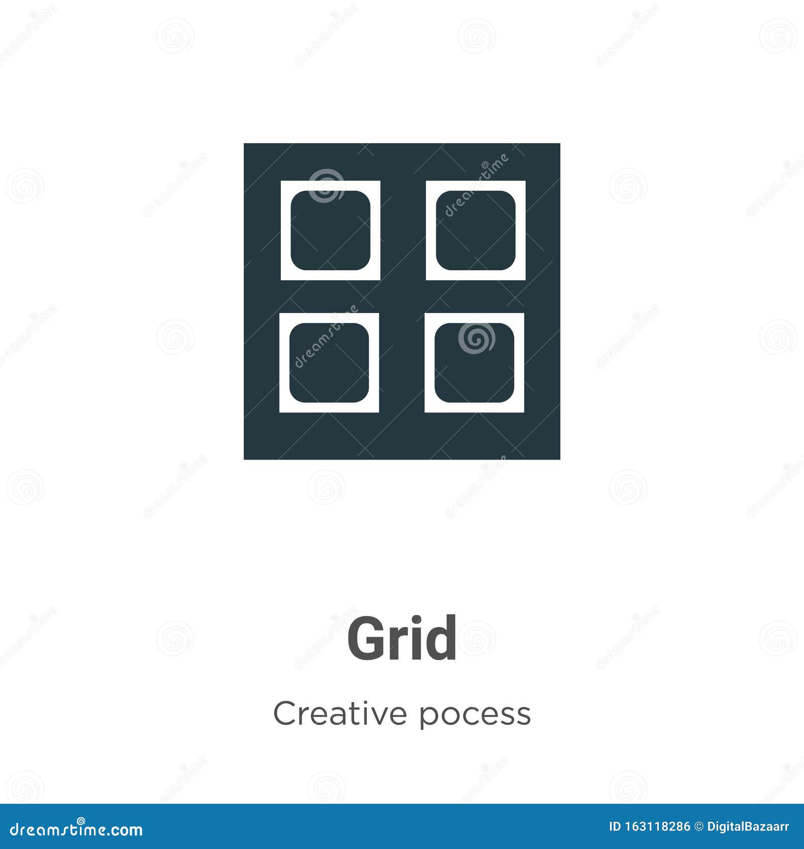 Grid Vector Icon On White Background. Flat Vector Grid Icon Symbol Sign ...