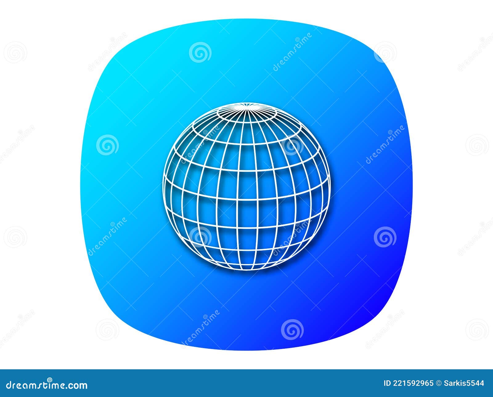Grid World App Icon in Modern Design Style Stock Vector - Illustration ...