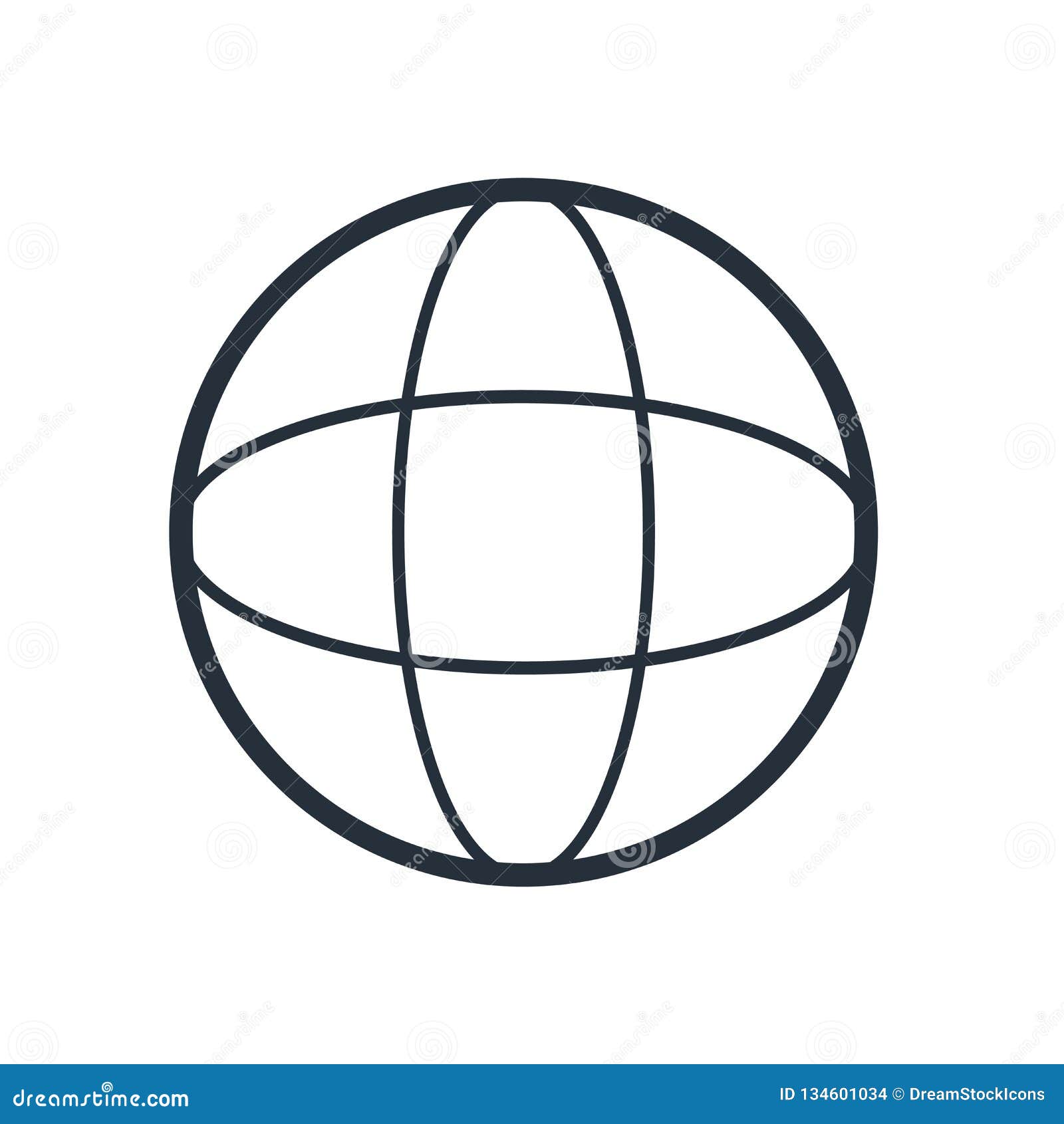 Grid World Icon Vector Sign and Symbol Isolated on White Background ...