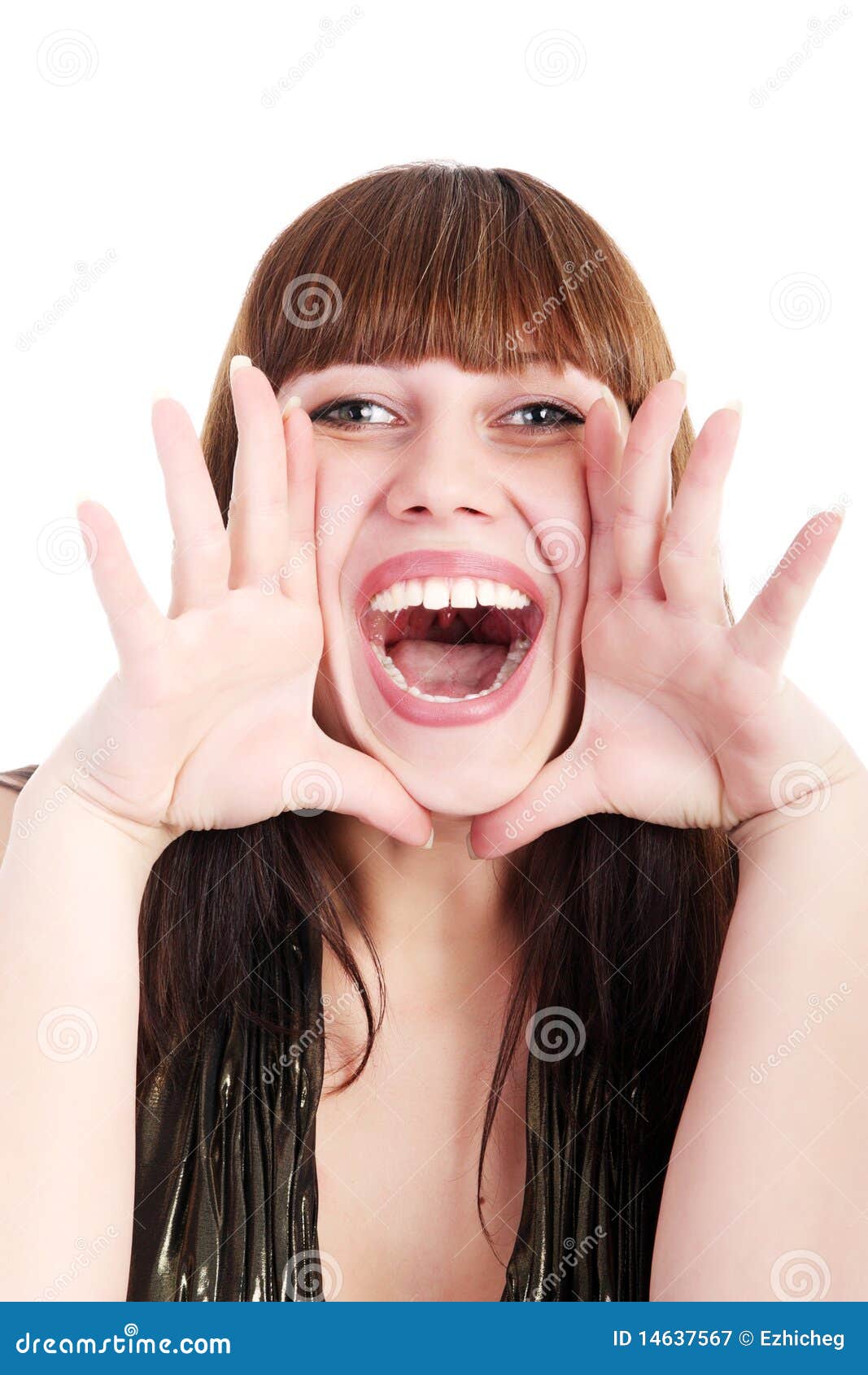 Grida immagine stock. Immagine di osservare, faccia, umano - 14637567