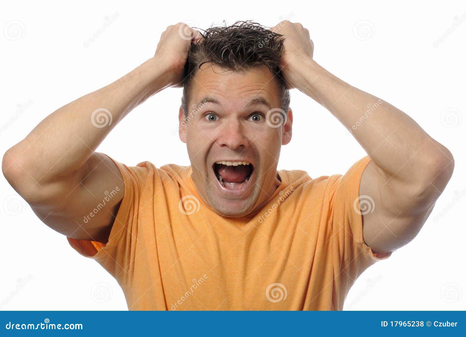 Grida dell'uomo fotografia stock. Immagine di irato, irriti - 17965238