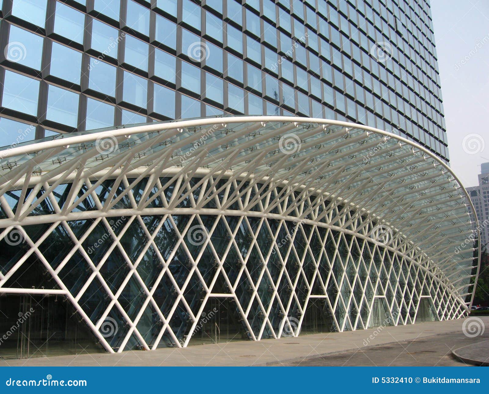 Gridding Gate of a High Building Stock Photo - Image of commercial ...
