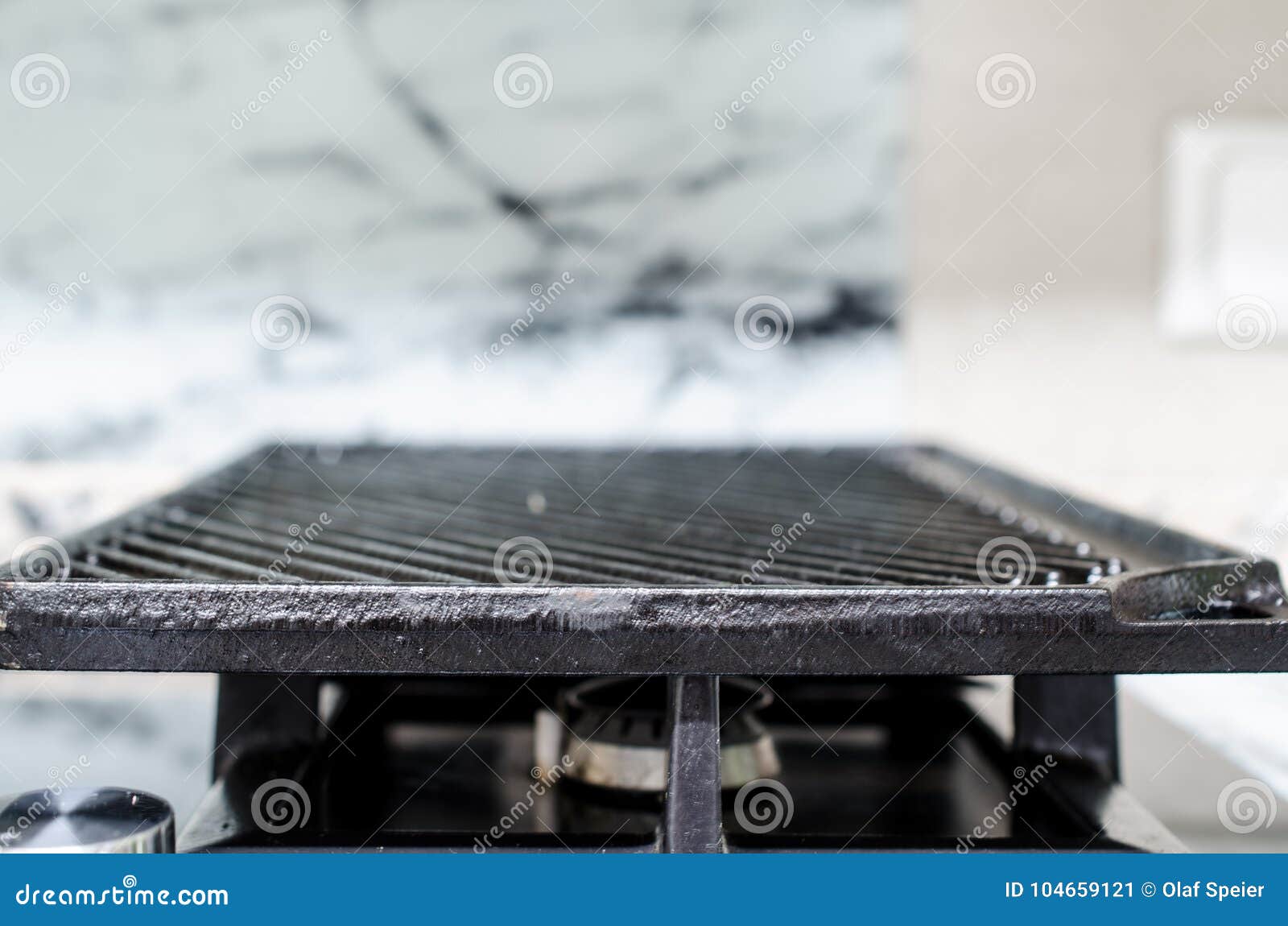 Griddle on a gas stove stock image. Image of stove, kitchen - 104659121