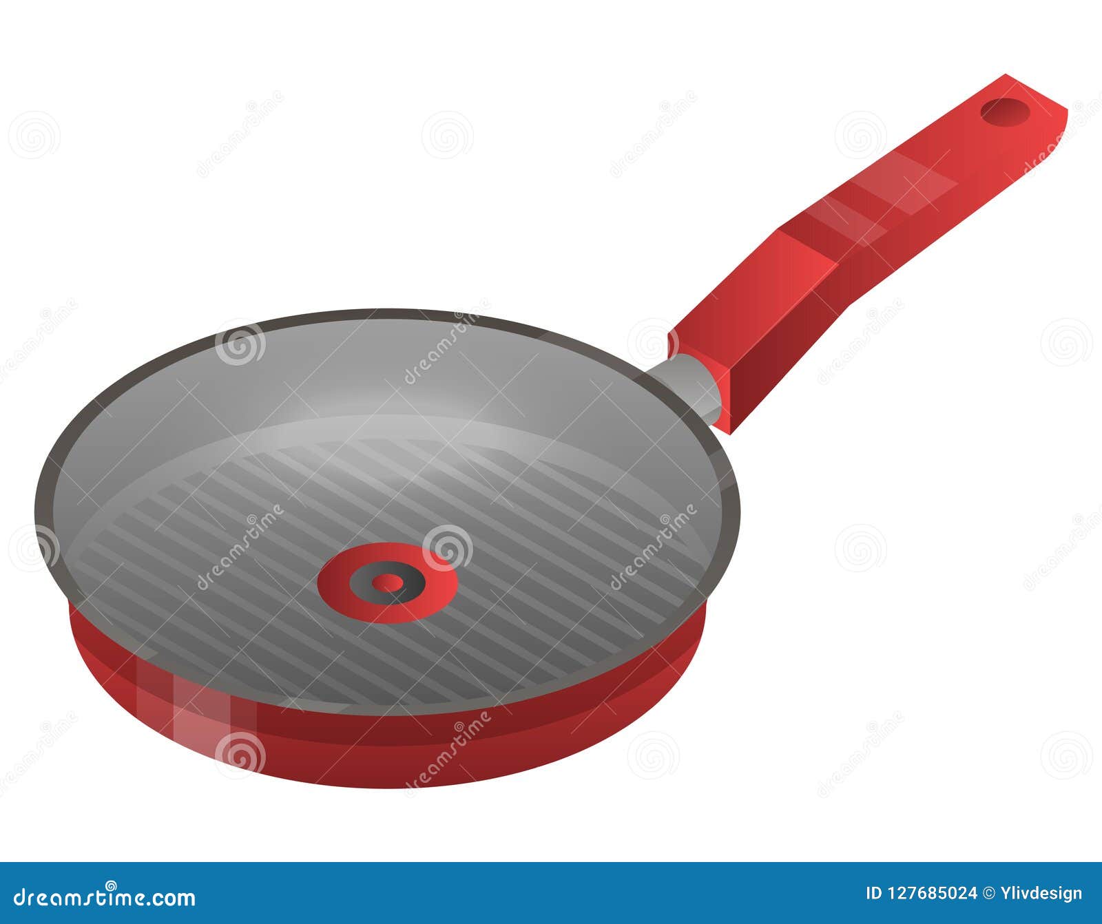 Griddle Pan Icon, Isometric Style Stock Vector - Illustration of fire ...