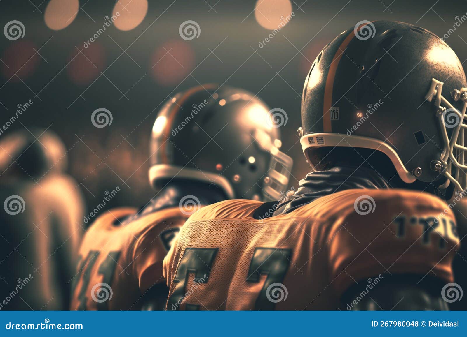 Gridiron, The Evolution Of American Football Player. Generative Ai ...