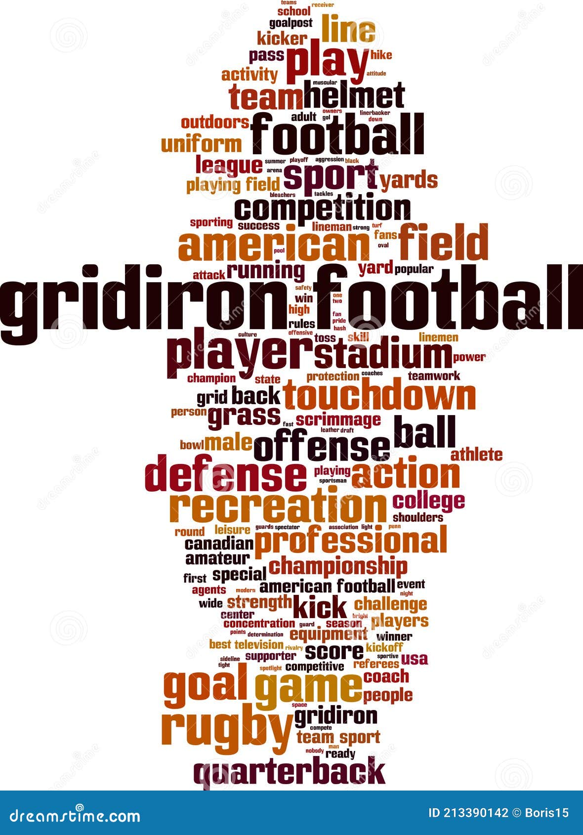 Football Word With Player Cutouts Cartoon Vector | CartoonDealer.com ...