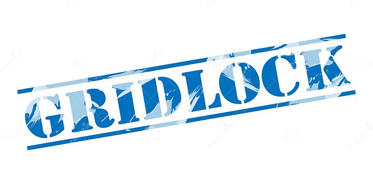 Gridlock blue stamp stock illustration. Illustration of isolated - 98291718