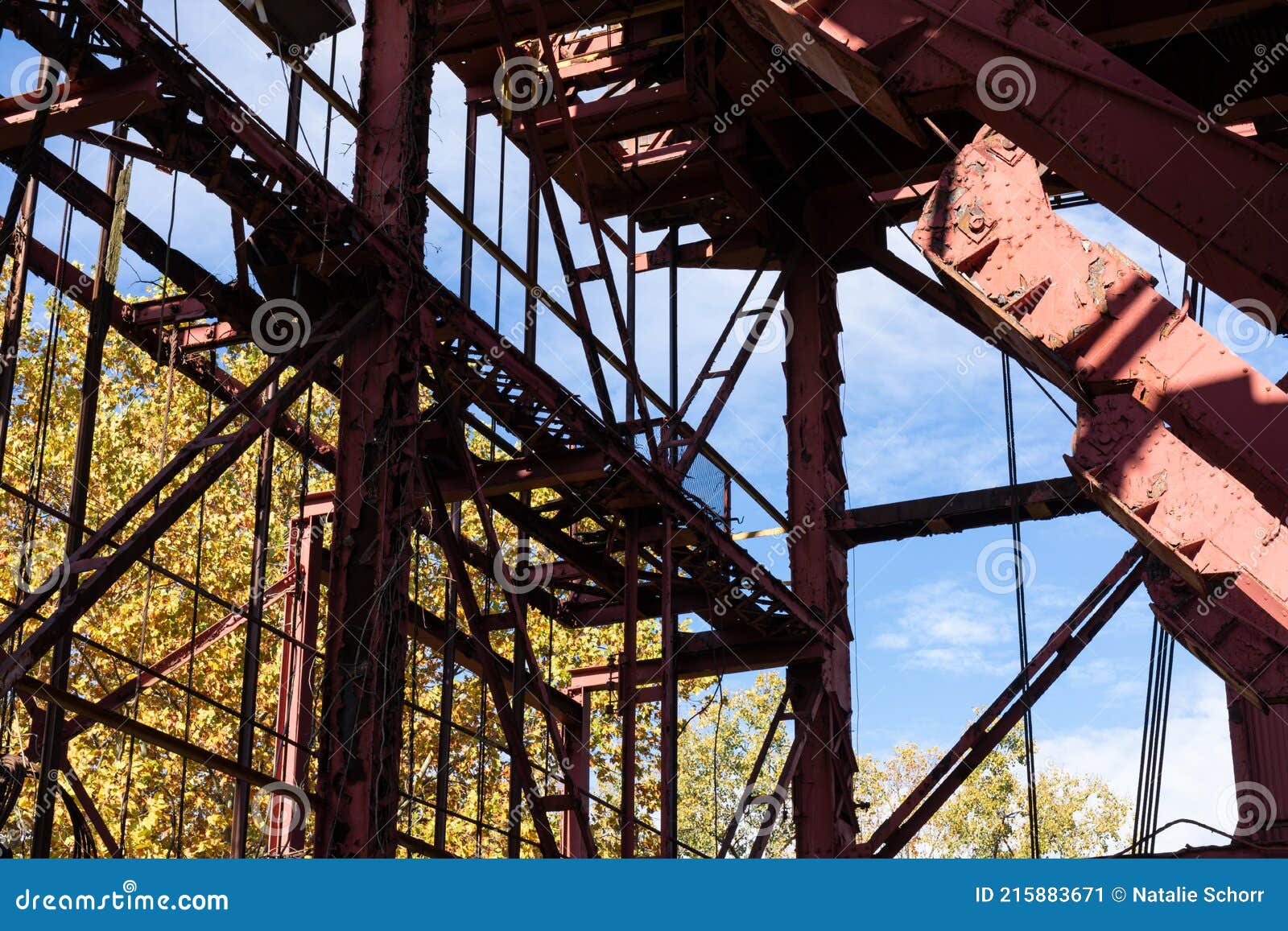 Structural Elements Of The Cable Car. Top View Of The Slopes Of ...