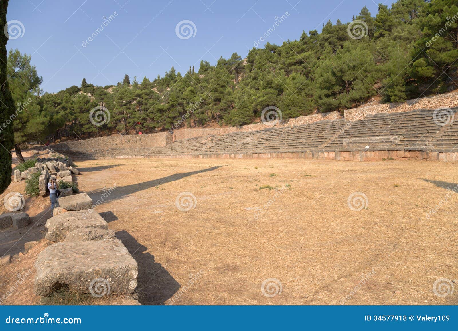 Griechenland. Das Stadion in Delphi (5. Jahrhundert BC) Stockfoto ...