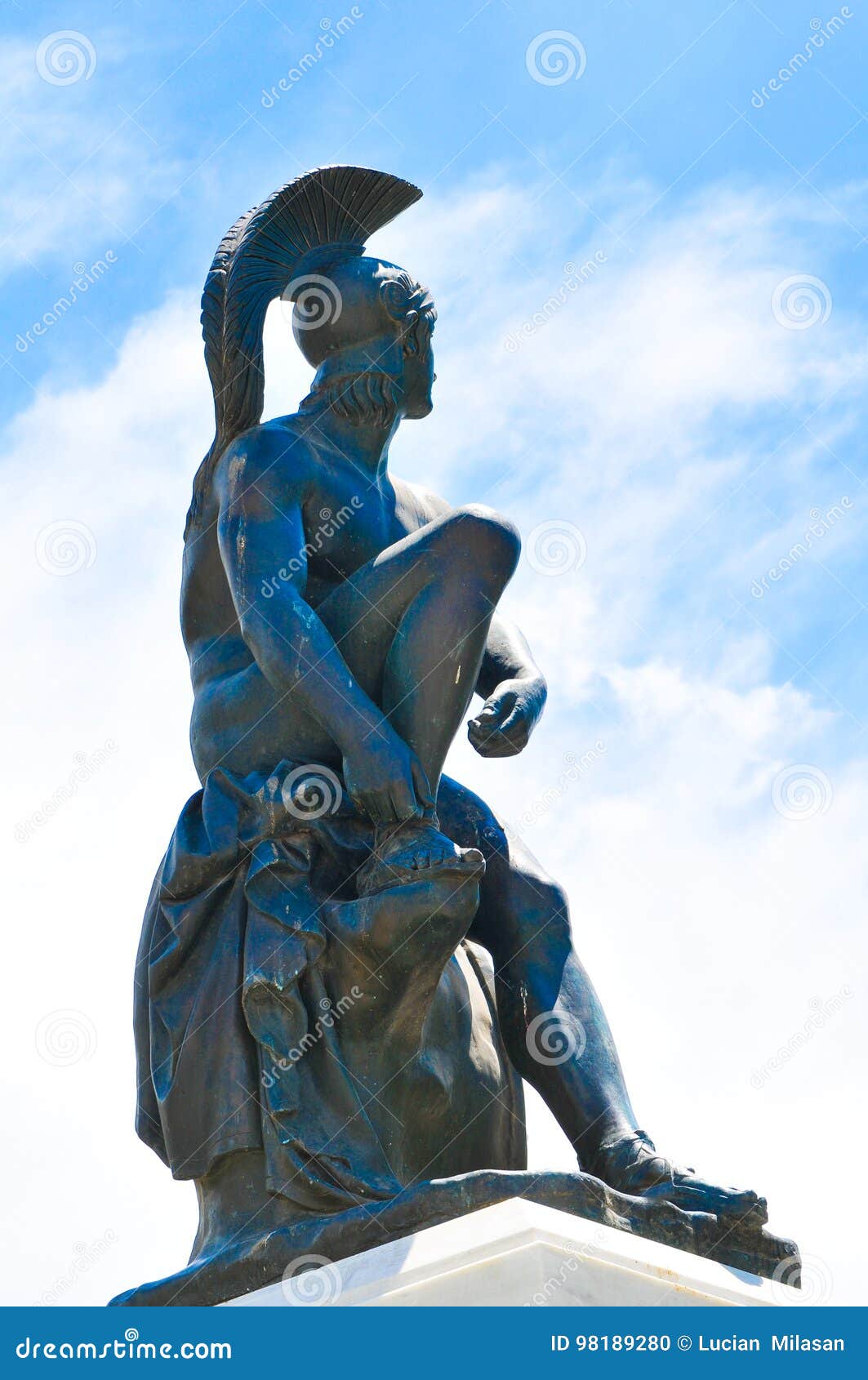Griechische Statue in Athen, Griechenland Stockfoto - Bild von ruine ...