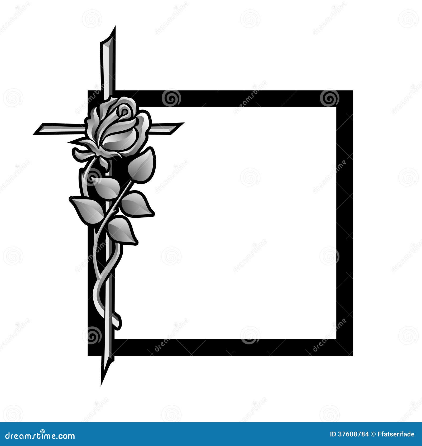 Grief stock illustration. Illustration of rose, metaphor - 37608784