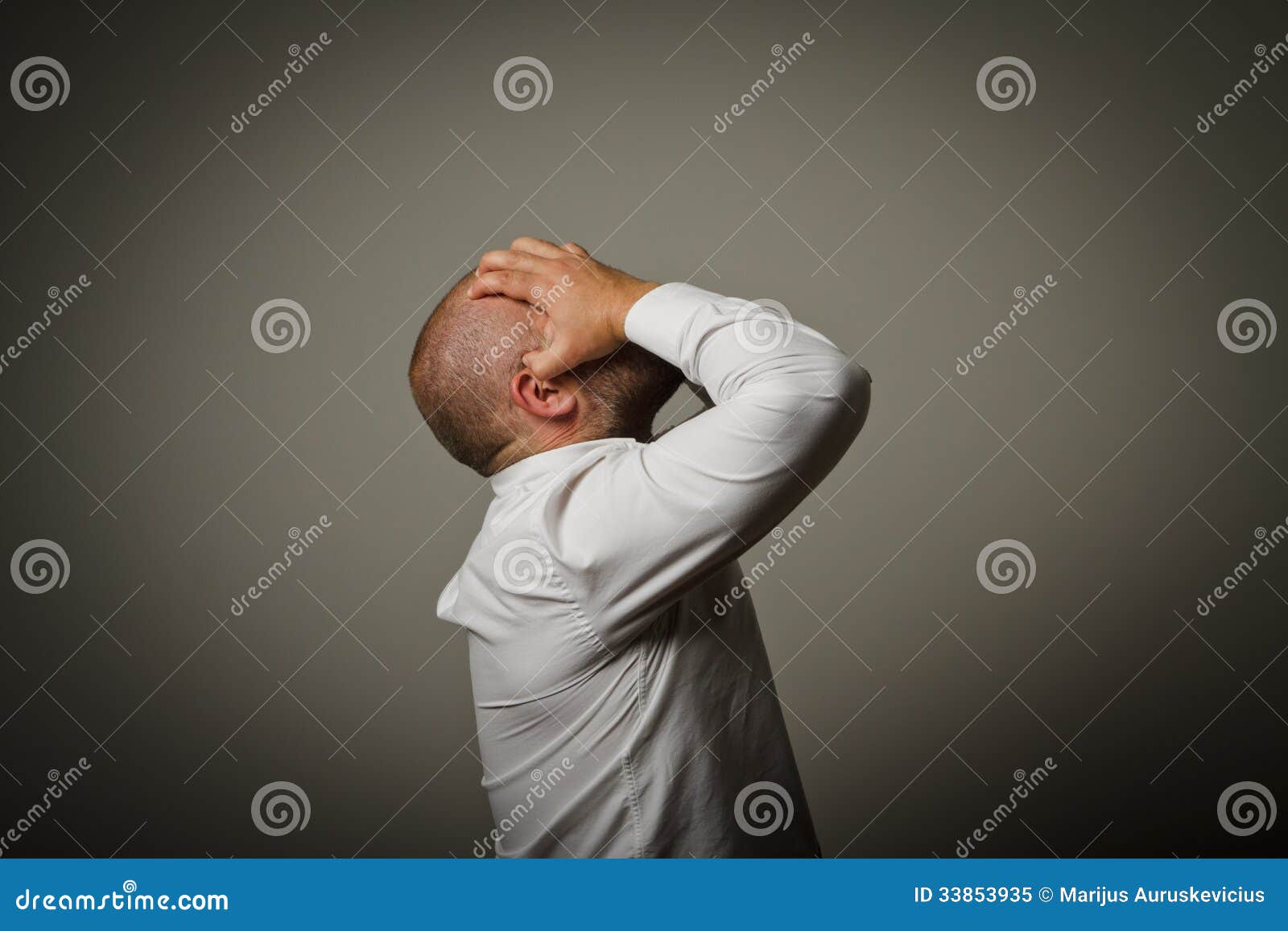 Grief. Man in thoughts. stock image. Image of chagrin - 33853935