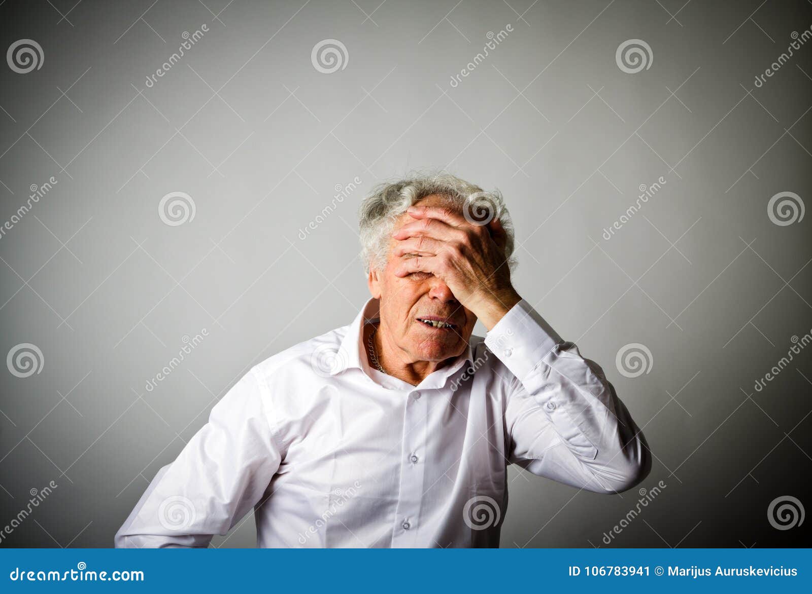 Grief. Old Man in Thoughts. Stock Image - Image of pain, difficult ...