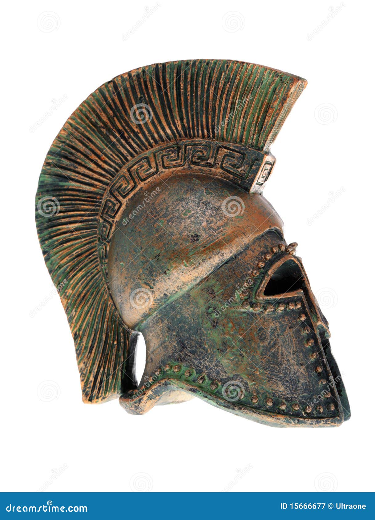 Griekse helm. stock afbeelding. Afbeelding bestaande uit romein - 15666677