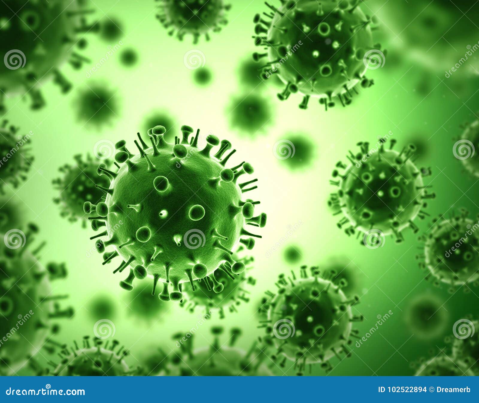 Griepvirus H1N1 stock illustratie. Illustration of geneeskunde - 102522894