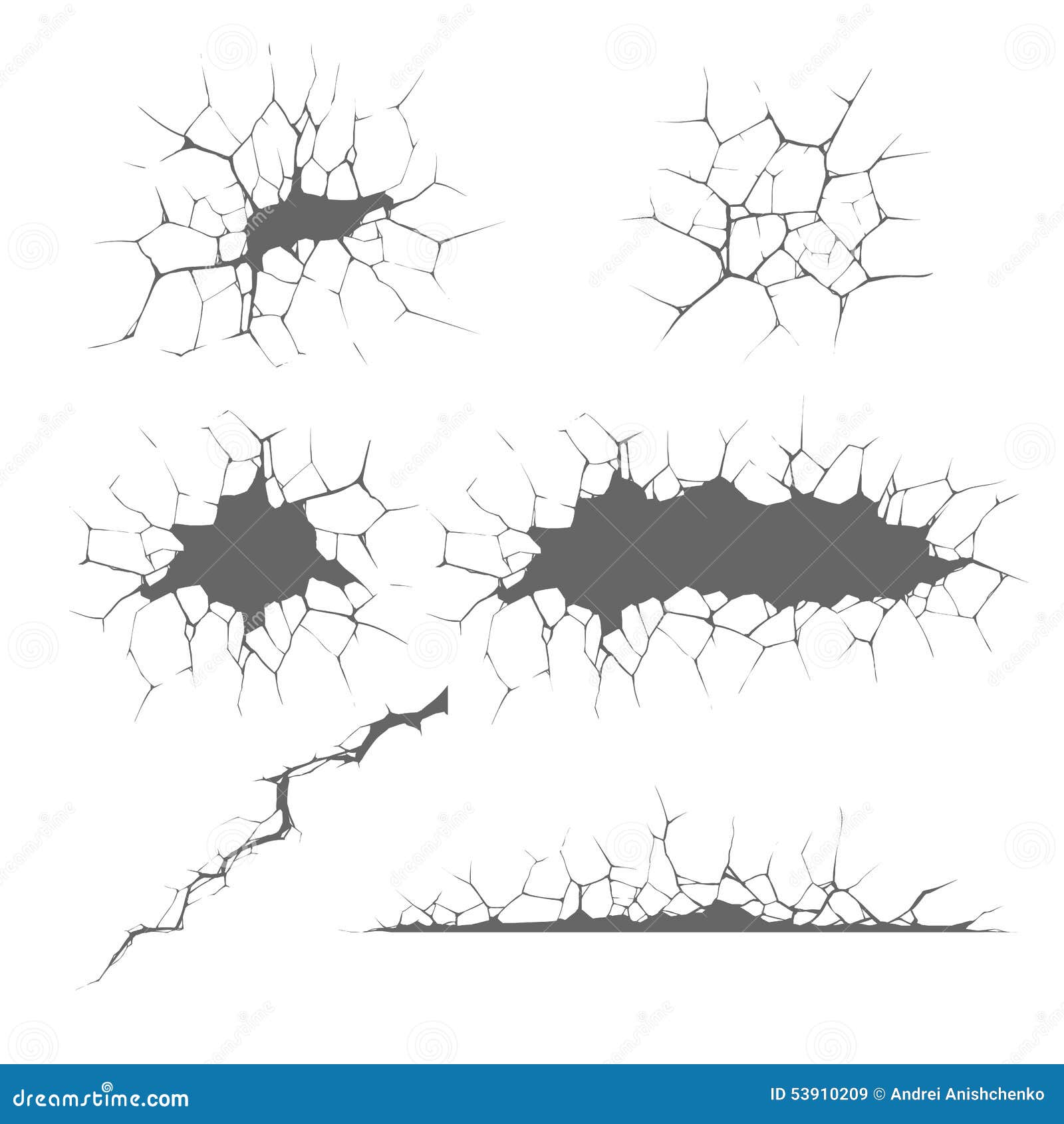 Grietas ilustración del vector. Ilustración de agujero - 53910209