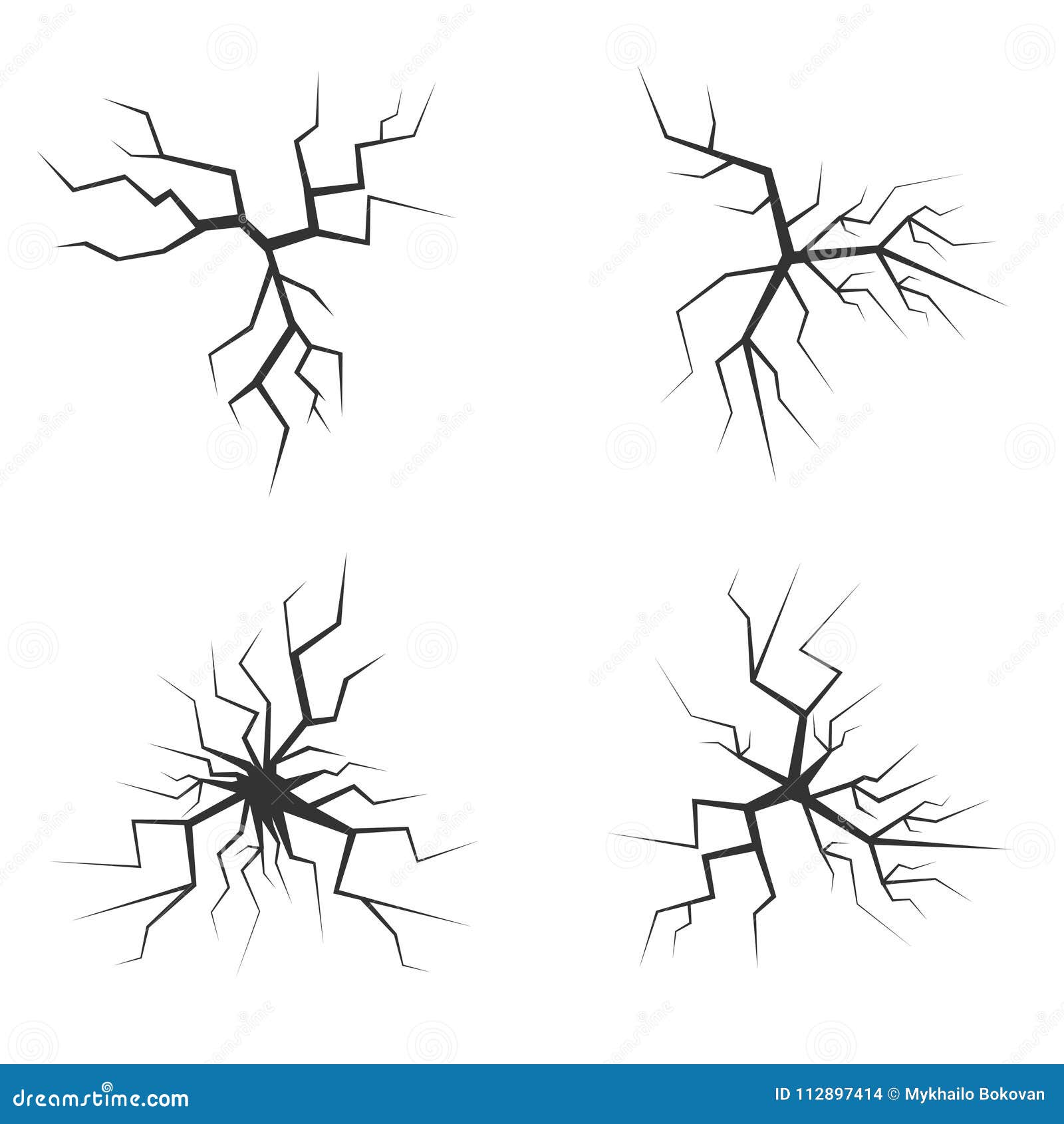 Grietas simples del vector ilustración del vector. Ilustración de ...
