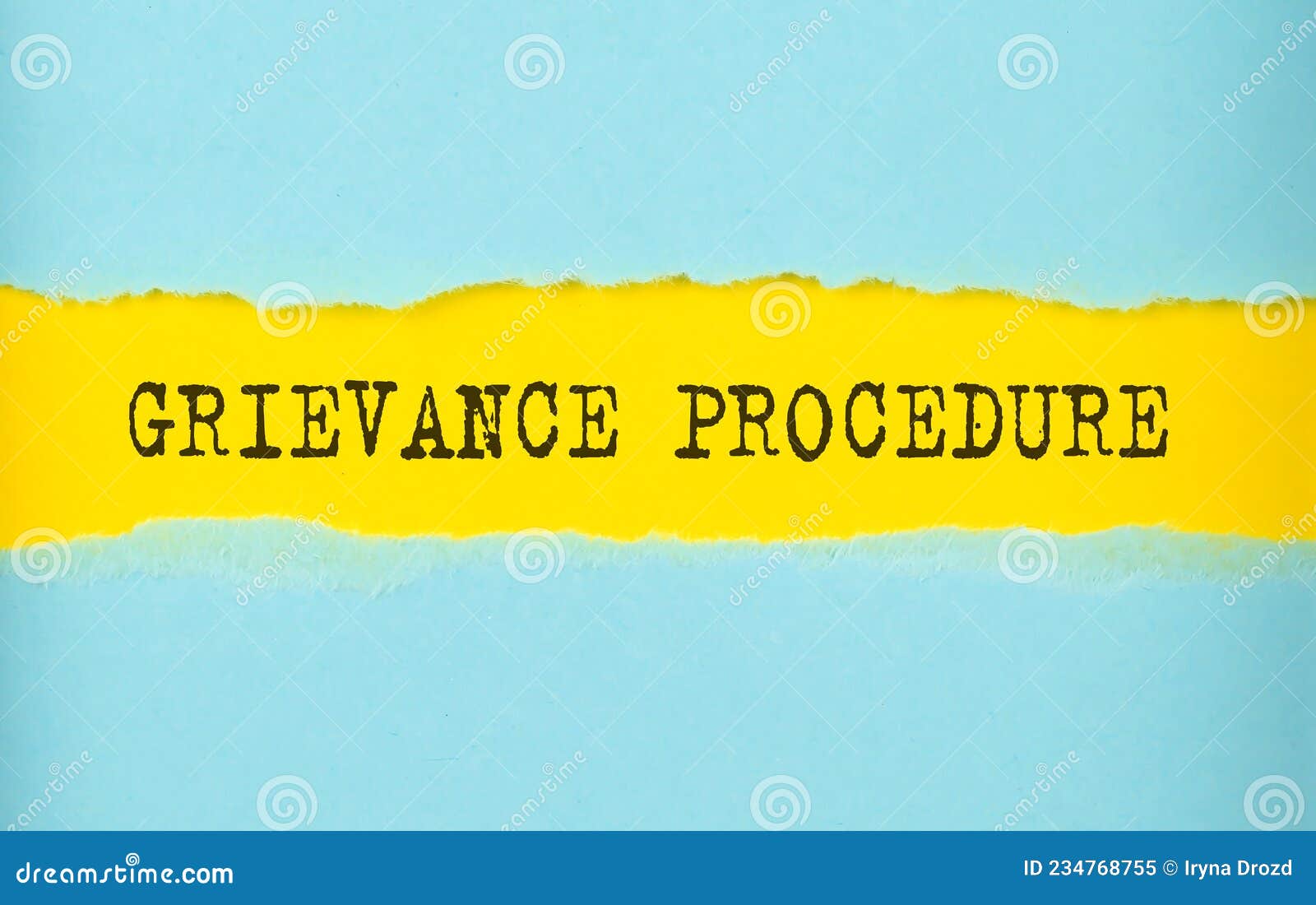 Text GRIEVANCE PROCEDURE On Sticker On The Notepad On Diagram ...