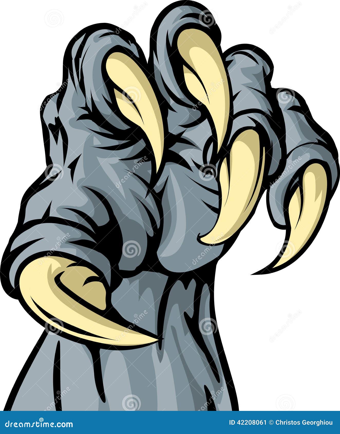 Griffe d'animal de monstre illustration de vecteur. Illustration du ...
