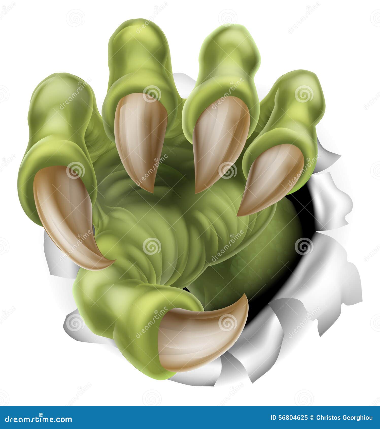 Griffe violente de monstre illustration de vecteur. Illustration du ...