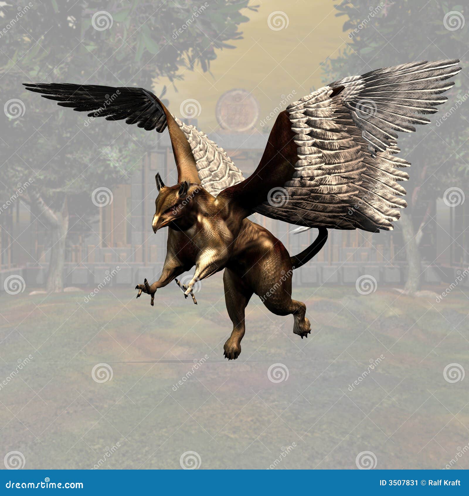 Griffin #03 stock illustration. Illustration of isolated - 3507831