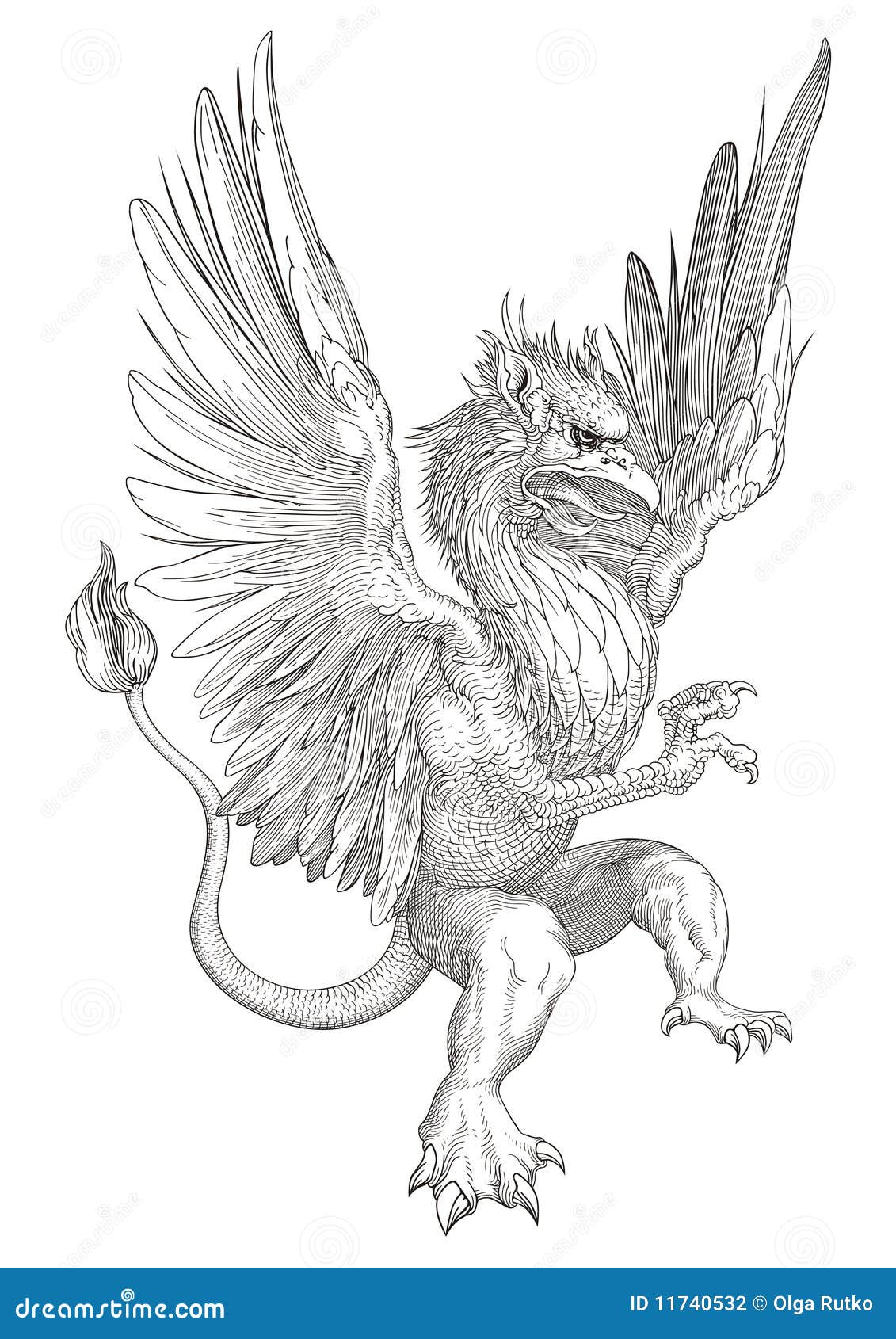 Griffin stock vector. Illustration of emblem, magic, arms - 11740532