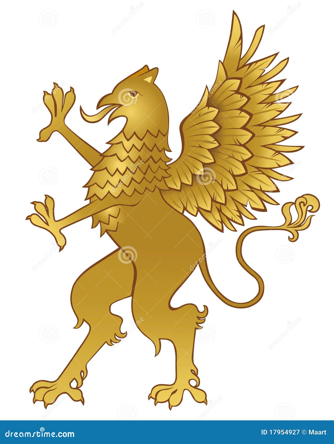 Griffin stock vector. Illustration of drawing, feather - 17954927