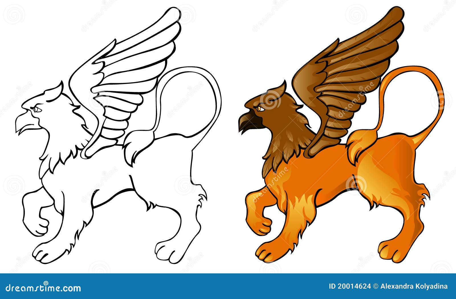 Griffin stock vector. Illustration of gryphon, mythical - 20014624