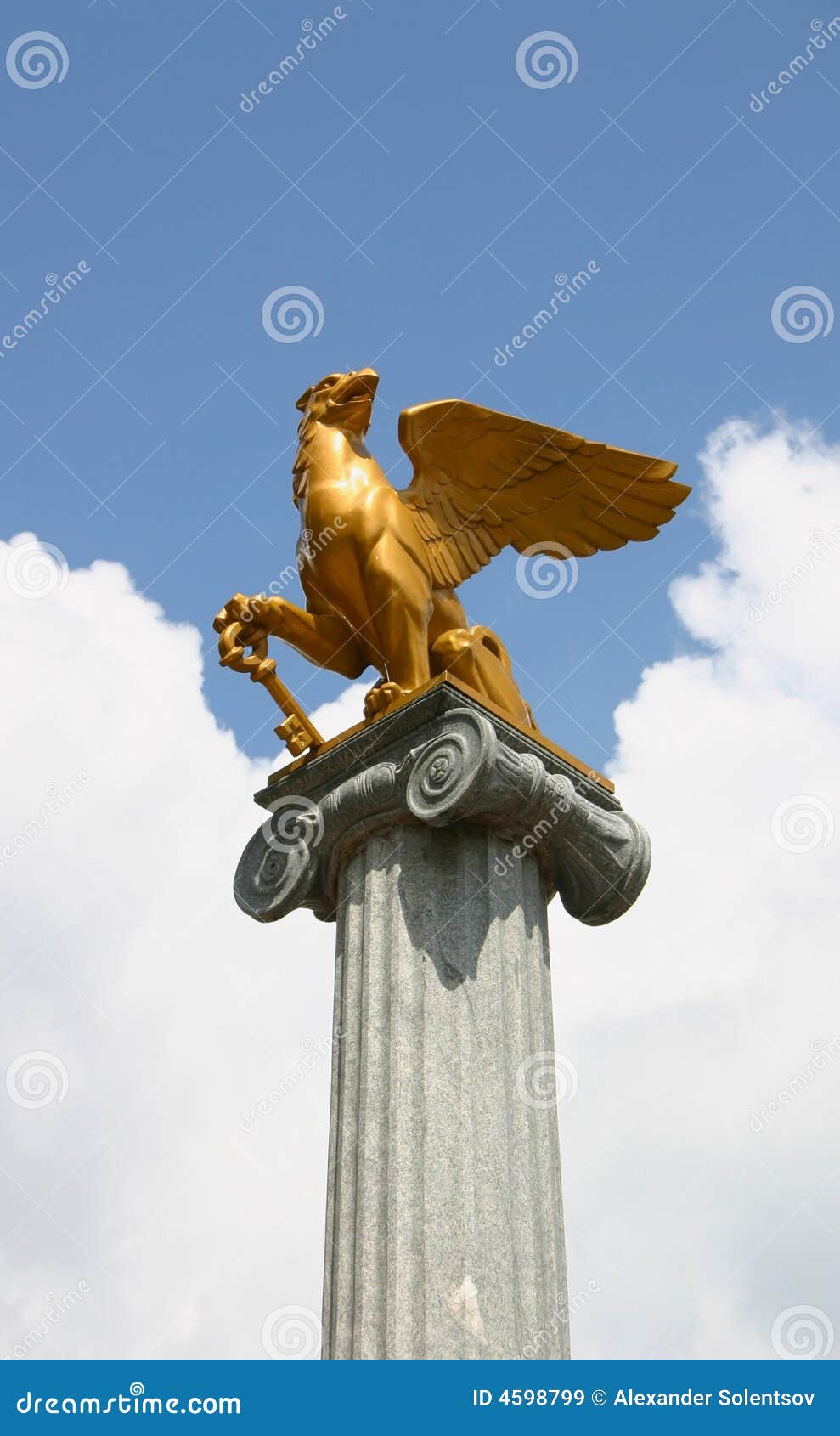 Griffin stock image. Image of culture, statue, column - 4598799