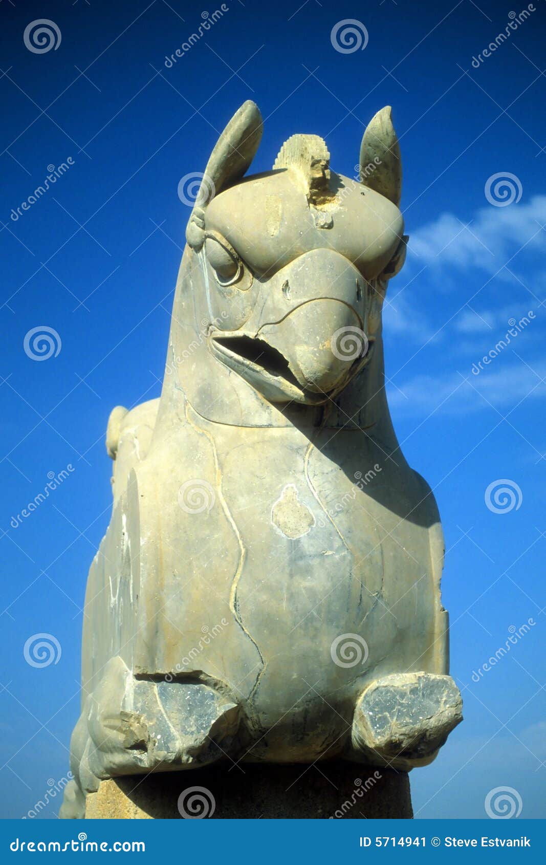 Griffin Column head stock image. Image of arid, persian - 5714941