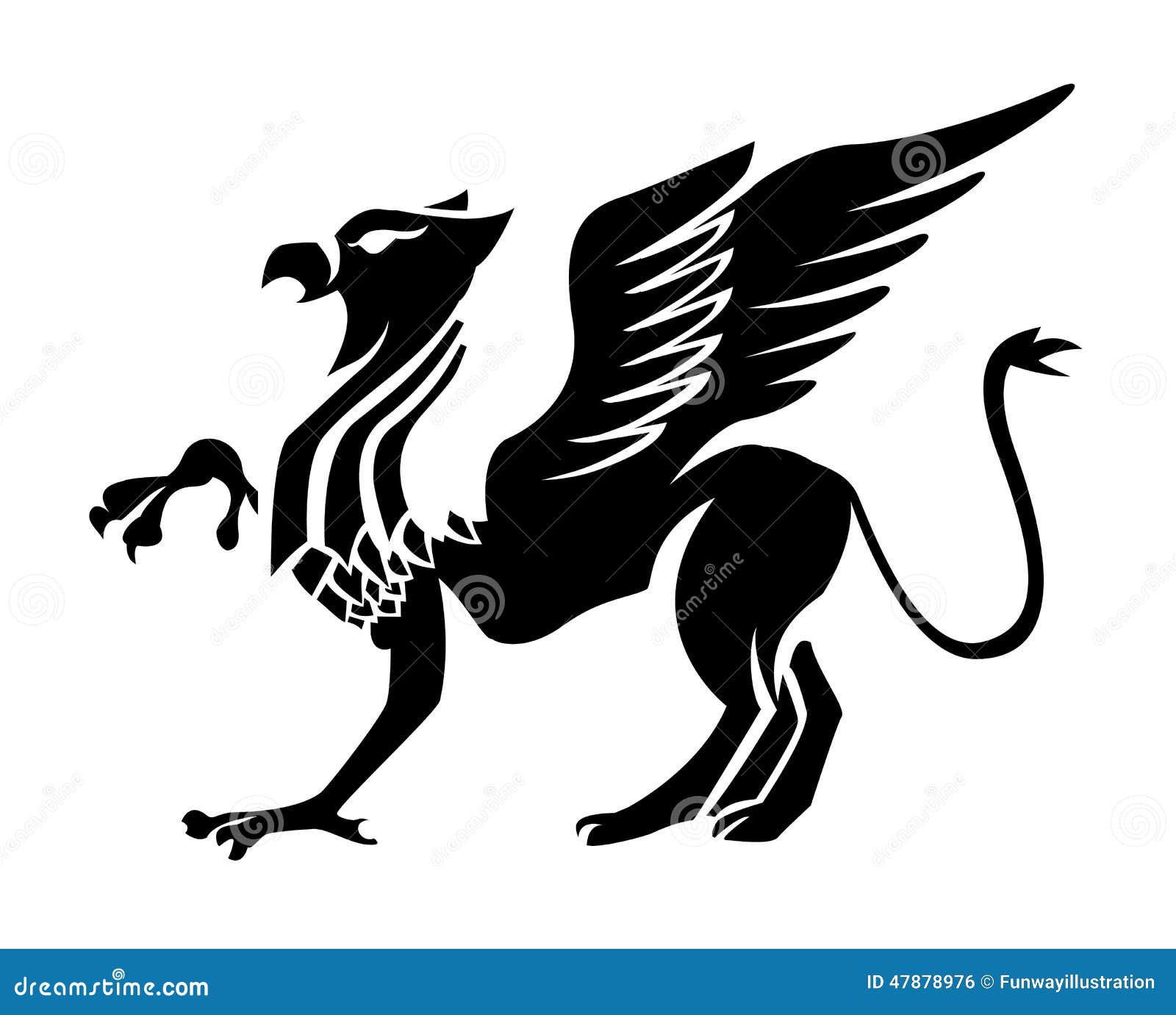 Griffin stock vector. Illustration of gryphon, symbol - 47878976
