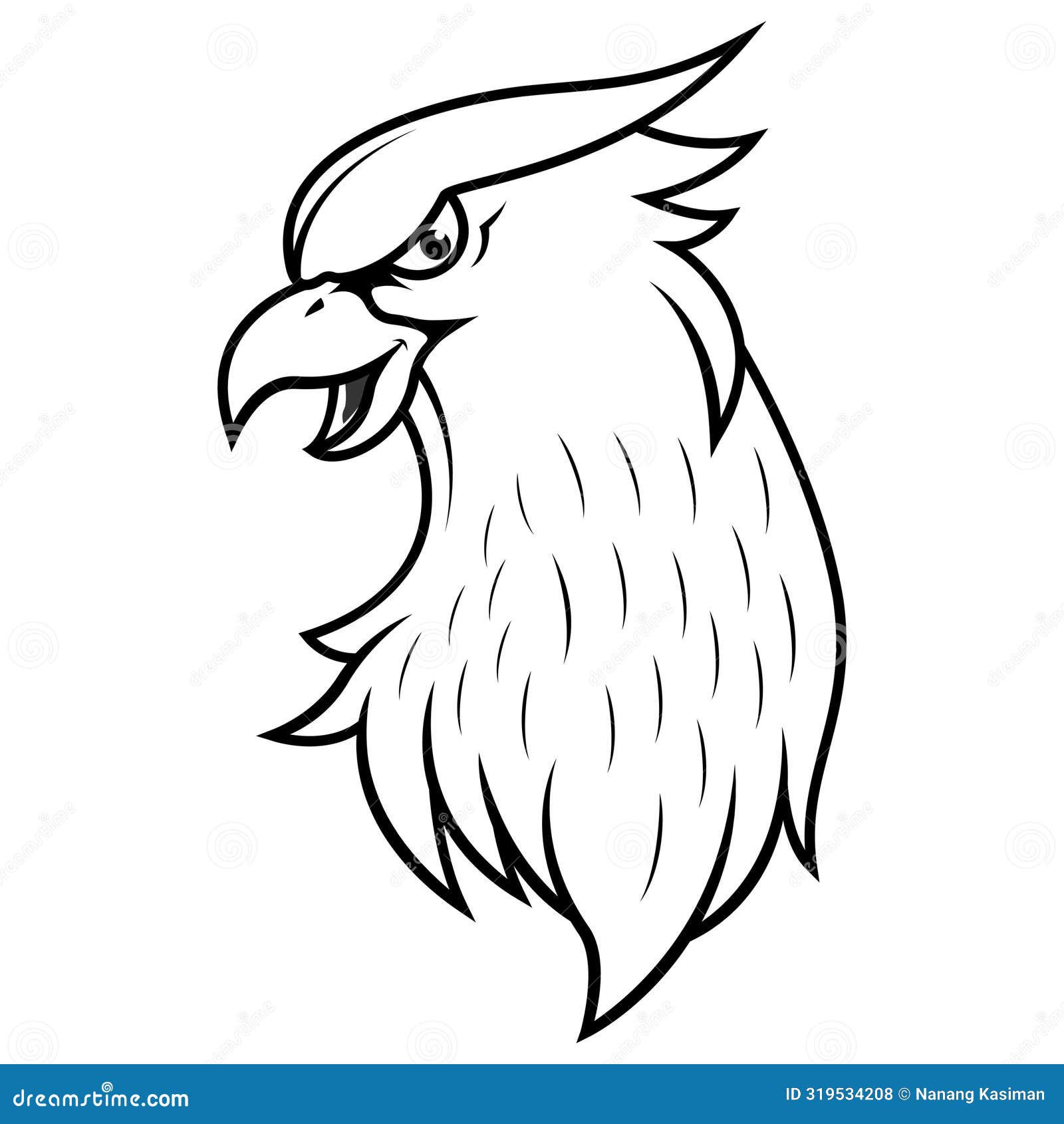 Griffin Head Side Mascot Vector Illustration | CartoonDealer.com #120471072