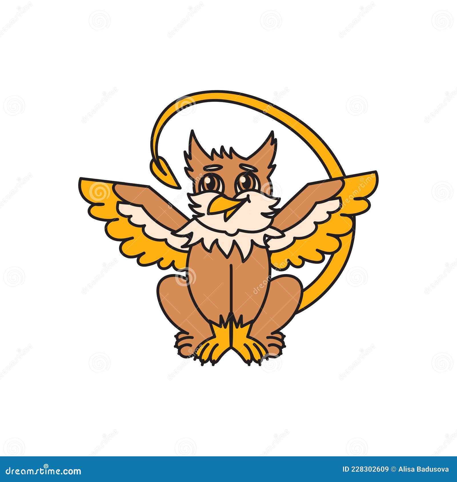 Griffin Kid Animal Cute Character Stock Vector - Illustration of mascot ...