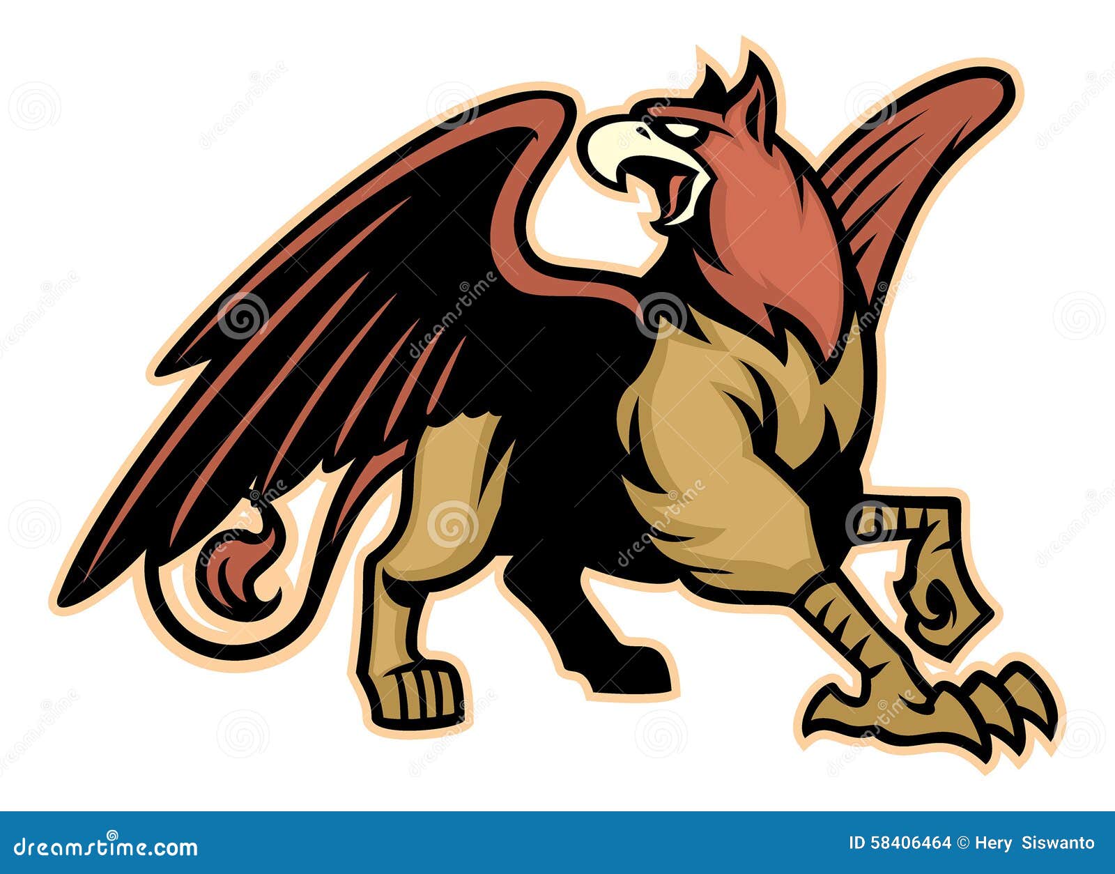Griffin Mascot Gaming Logo Design Vector | CartoonDealer.com #201948060