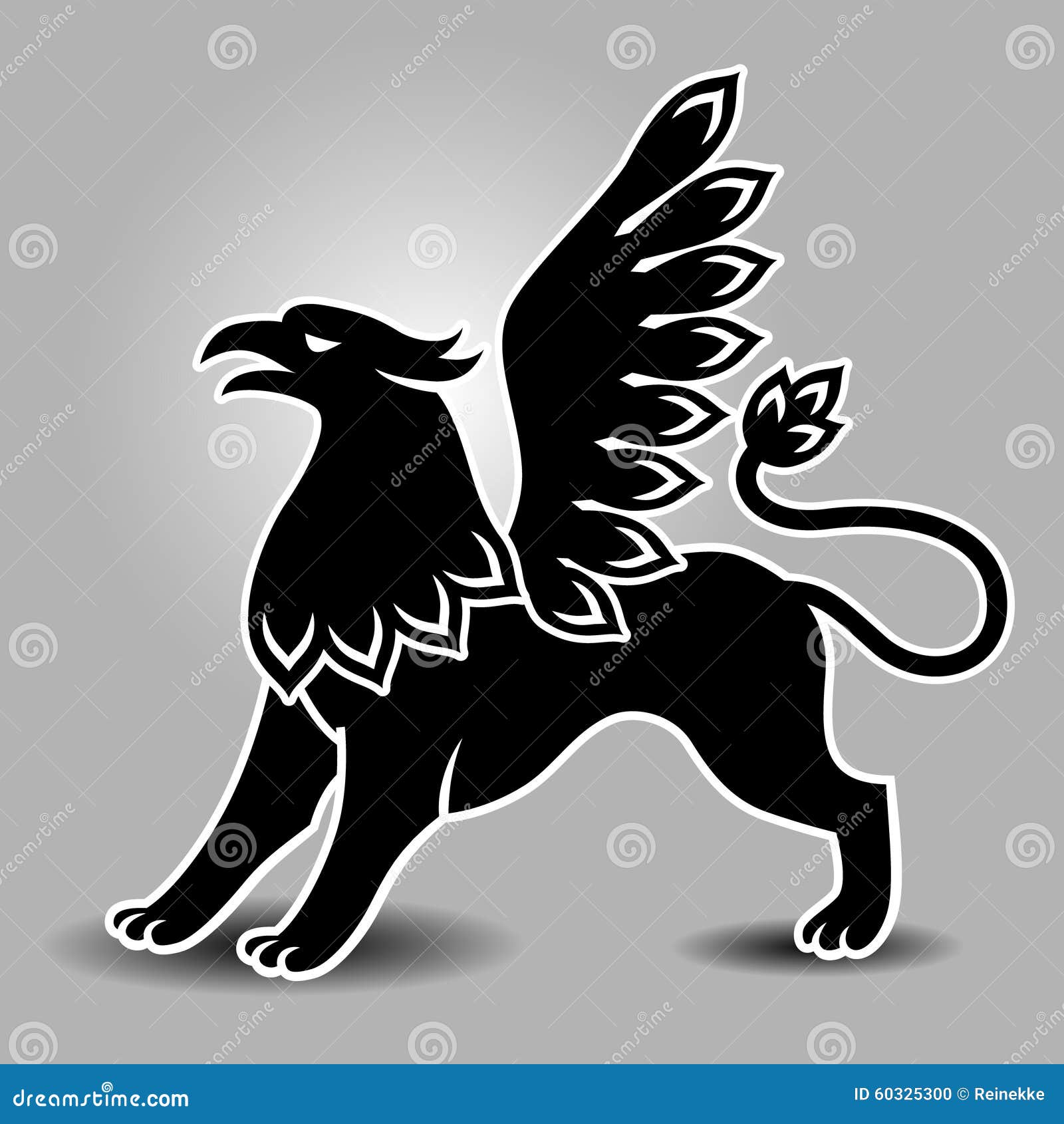 Griffin stock vector. Illustration of wings, legend, beast - 60325300