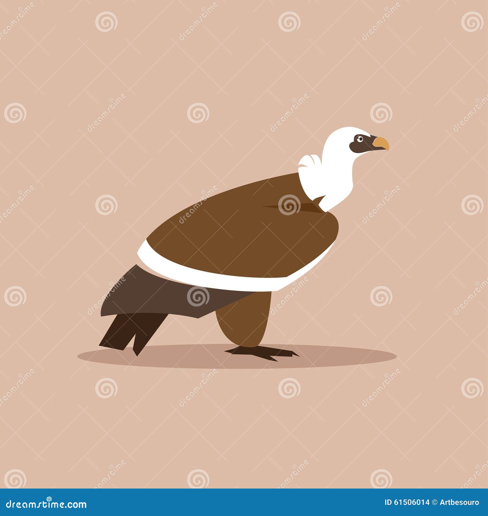 Griffin Vulture Rock Nest Flat Cartoon Vector Wild Animals Birds ...
