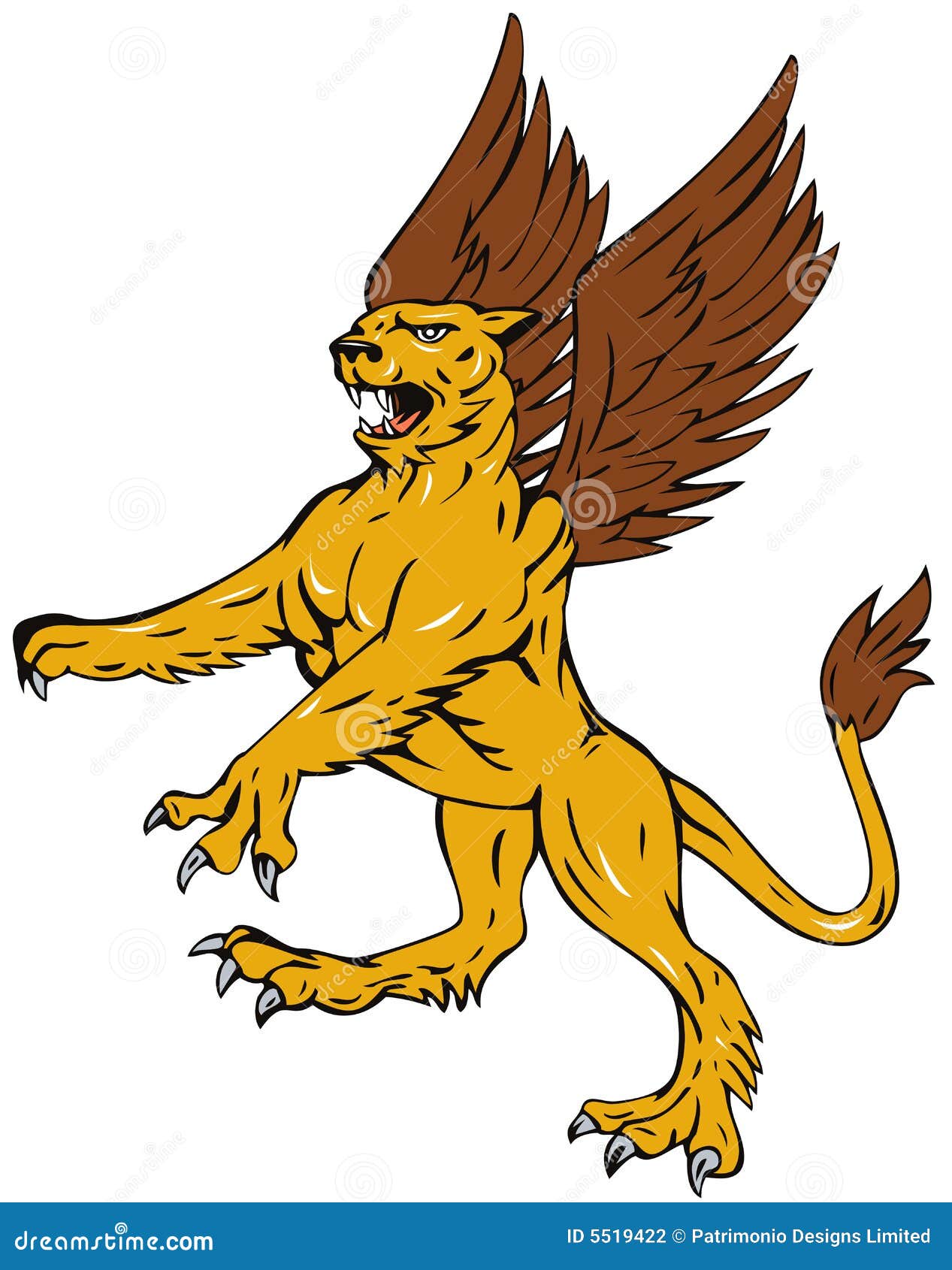 Griffioen vector illustratie. Illustration of vogel, mythisch - 5519422