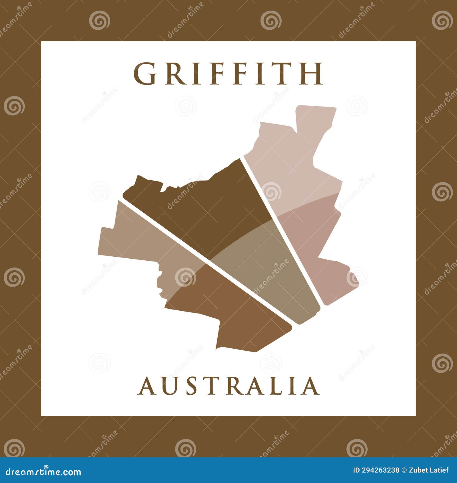 Griffith City Map Geometric Illustration Creative Logo | CartoonDealer ...