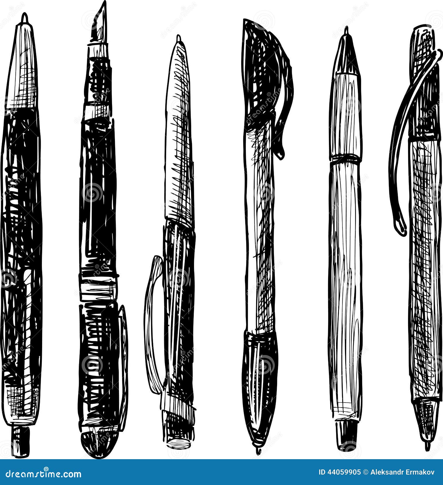 Griffonnage de stylos illustration de vecteur. Illustration du bureau ...