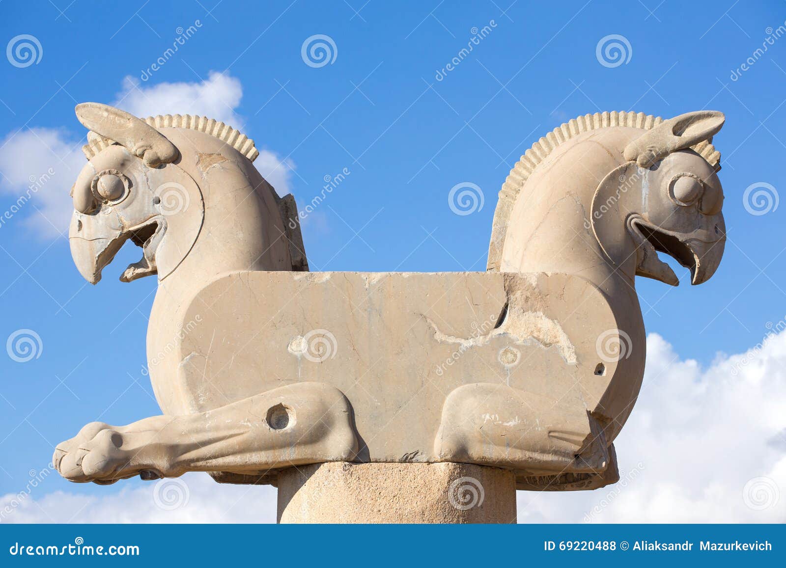 Grifone Dell'achemenide, O Homa, in Persepolis Fotografia Stock ...