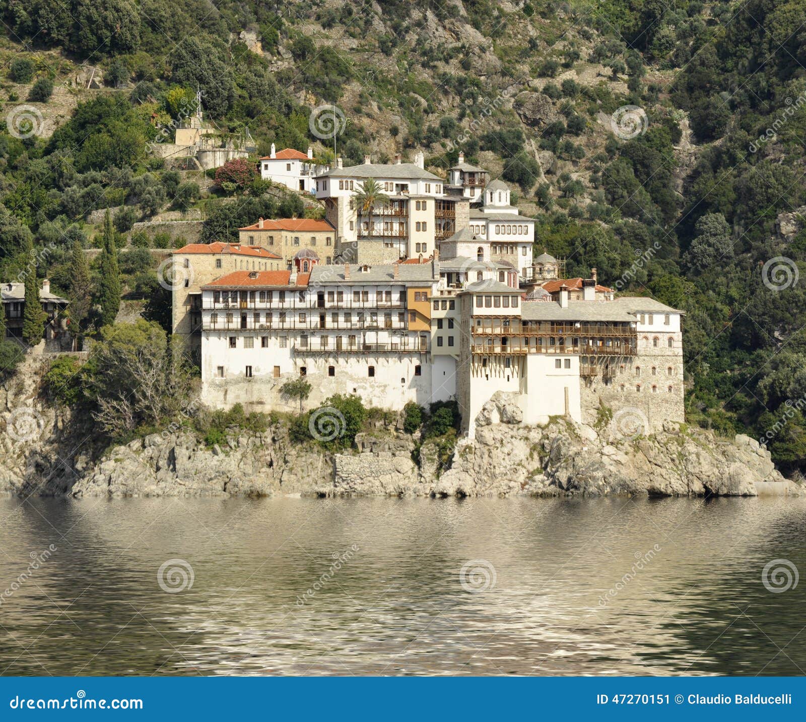 Grigoriou Monastery at Mount Athos Greece Stock Image - Image of greece ...