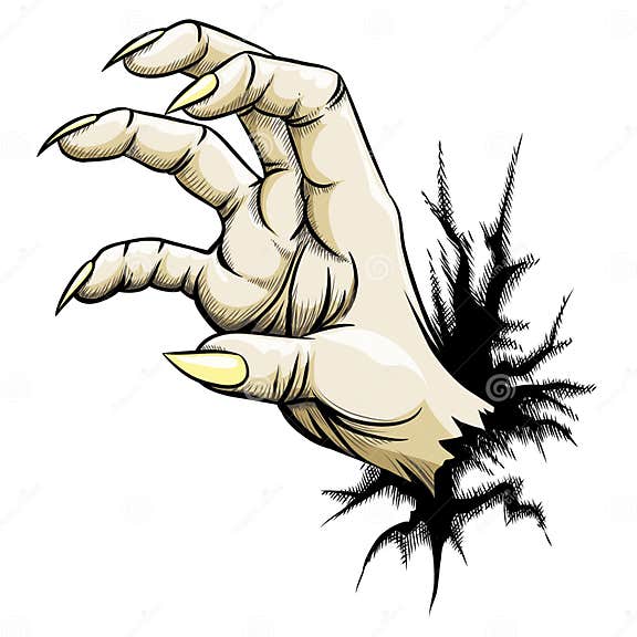 Grijpende Hand vector illustratie. Illustration of opgeheven - 55909637
