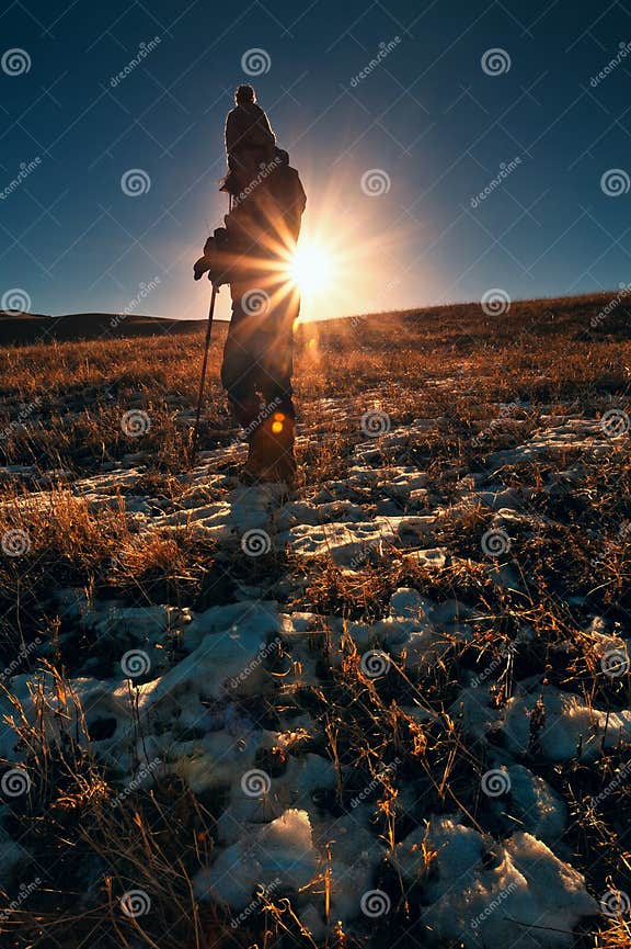 Gril on sunset stock photo. Image of back, early, dusk - 17480480