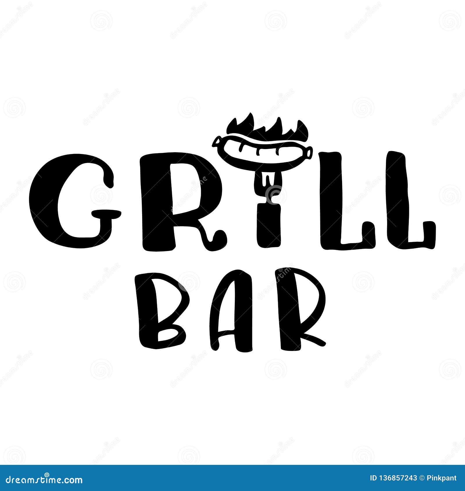 Grill Bar Logo. Design Element for the Design of Promotional Materials ...