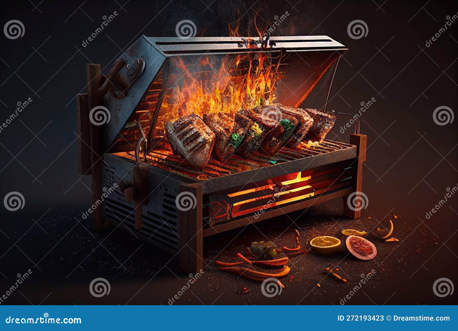 Grill and Barbecue. AI Generated Stock Illustration - Illustration of ...